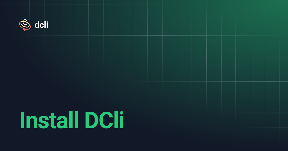 Install DCli | dcli